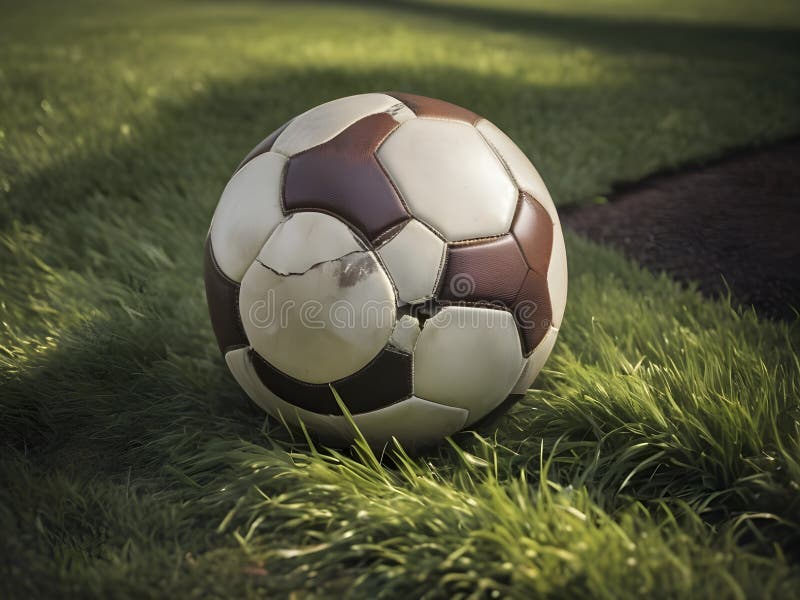 Worn yet Beloved. a Soccer Ball S Enduring Legacy. Stock Image - Image ...