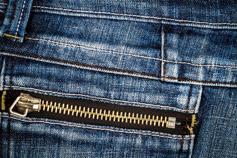 Zipper on jeans stock image. Image of blue, macro, detail - 25170513