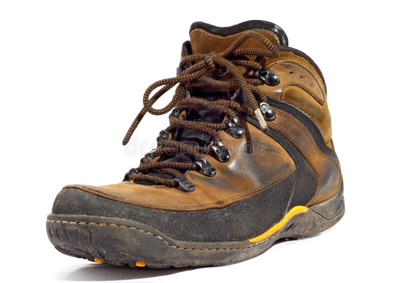 Mens work boots stock photo. Image of white, toed, untied - 7606012