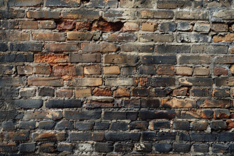 Worn Brick Wall with Stains Stock Photo - Image of weathered, bricks ...