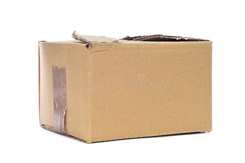 Worn cardboard box stock image. Image of parcel, fiberboard - 22167539