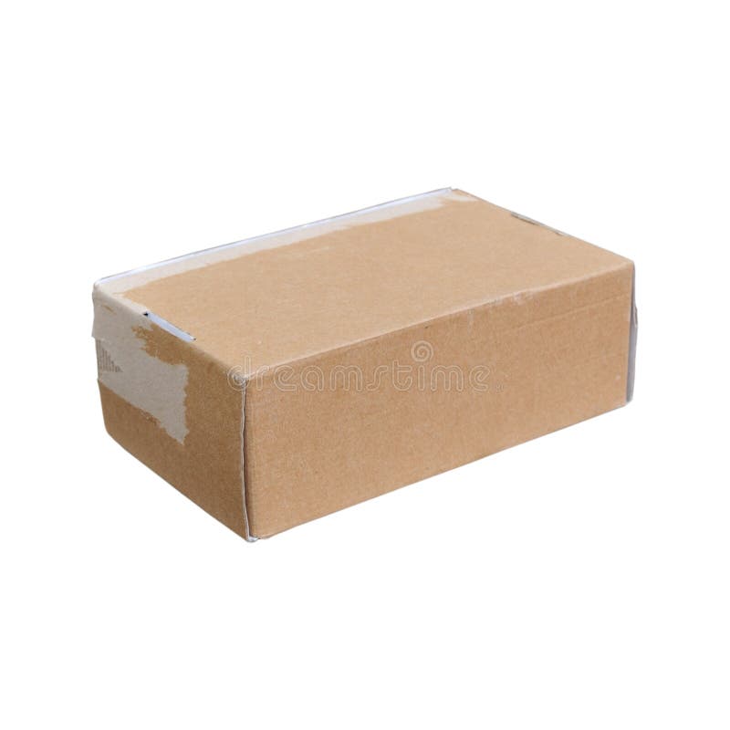 Worn Cardboard Box stock image. Image of shipping, taped - 36646613