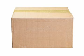 Worn Cardboard Box stock image. Image of shipping, taped - 36646613