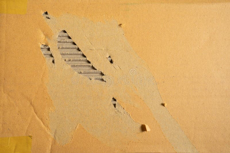 A Worn Damaged Cardboard Texture Background Stock Photo - Image of ...