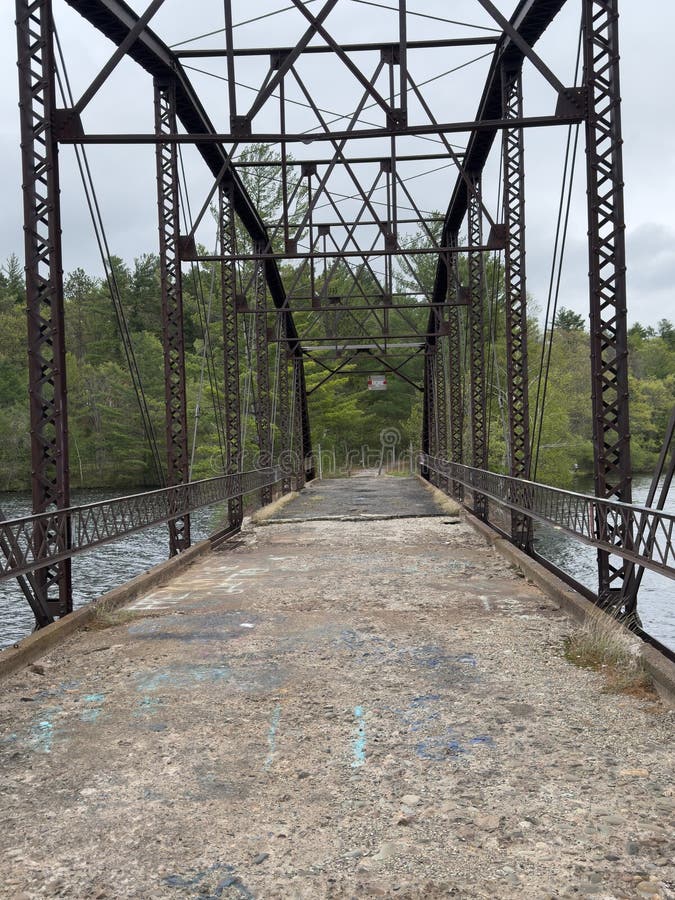 The Worn Deck of an Old Railroad Bridge Stock Photo - Image of trail ...