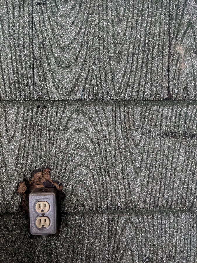 Worn Electric Outlet in Weathered Environment with Textured Surface ...
