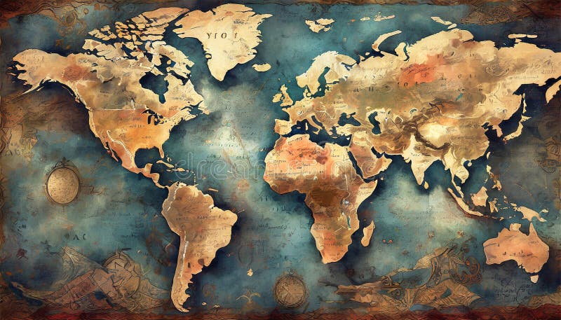 Rust World Map Flat Earth Stock Photos - Free & Royalty-Free Stock ...