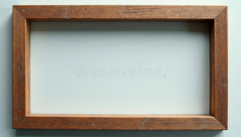 Worn Horizontal Wood Picture Frame; Missing Artwork , Wood Grain ...