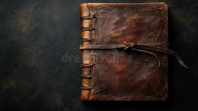 A Worn Leather Journal Bound with a Ribbon, Great for Writing or ...