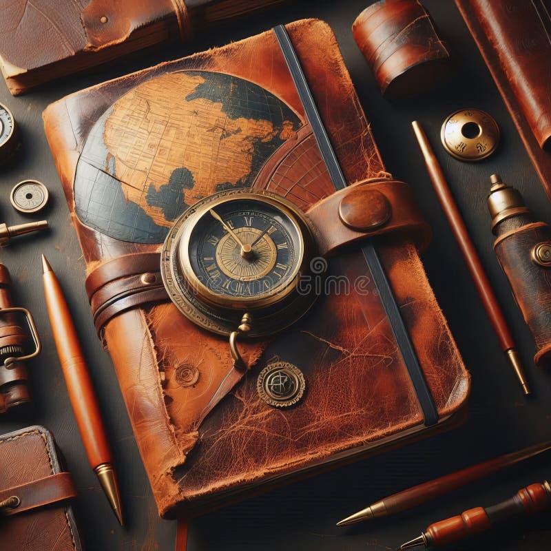 Worn Leather Journal Cover a Journal Cover Made of Worn Leather Stock ...