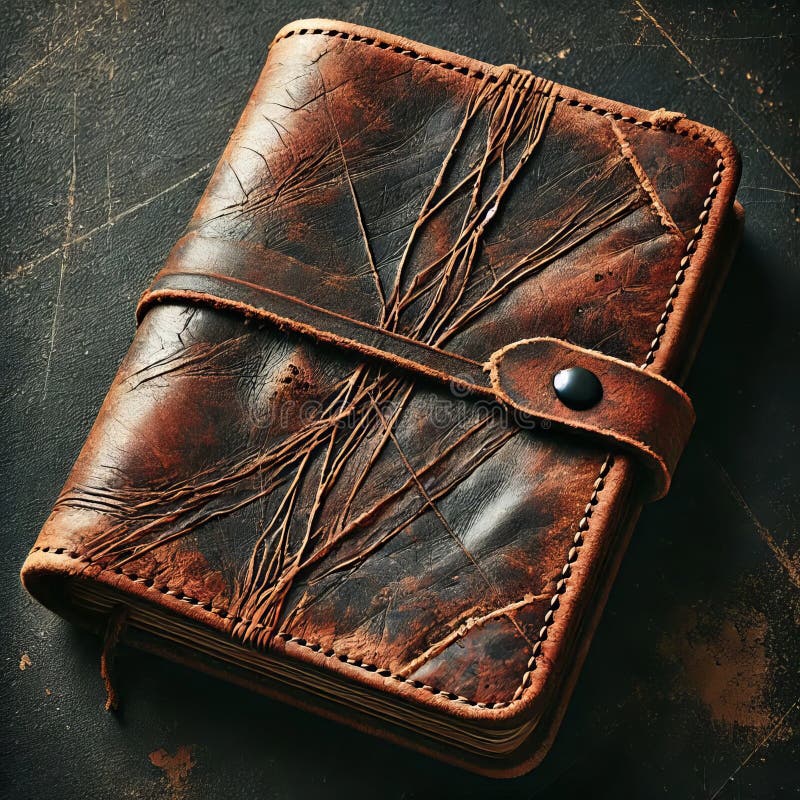 Worn Leather Journal Cover a Journal Cover Made of Worn Leather Stock ...