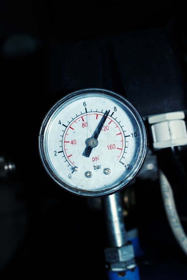 Worn Machine Pressure Gauge Stock Image - Image of meter, pipeline ...