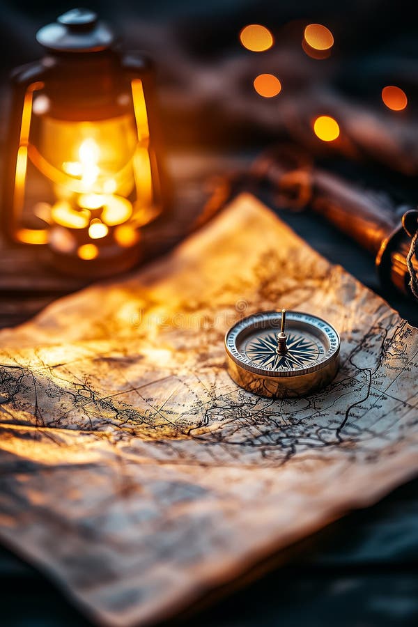 Desk and Compass Background Stock Photo - Image of north, compass: 53770928