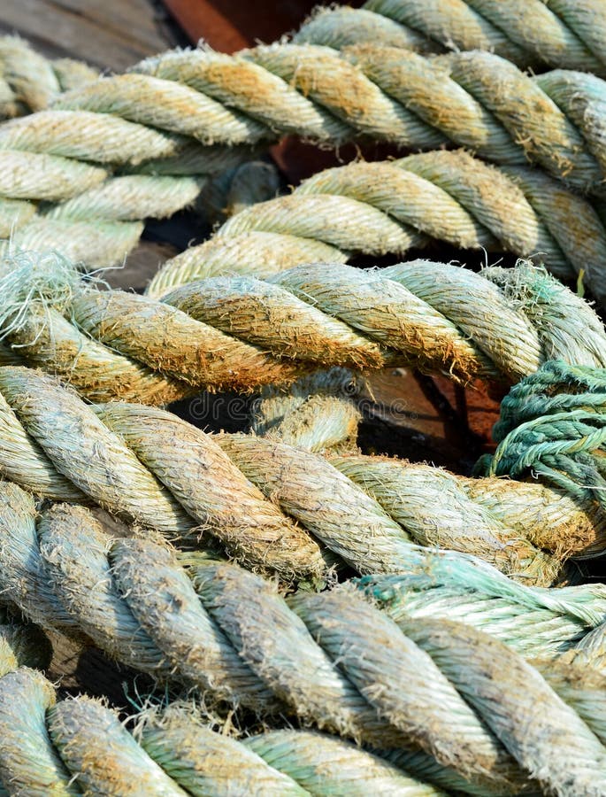 Worn marine rope stock photo. Image of harbor, rust, nylon - 35028950
