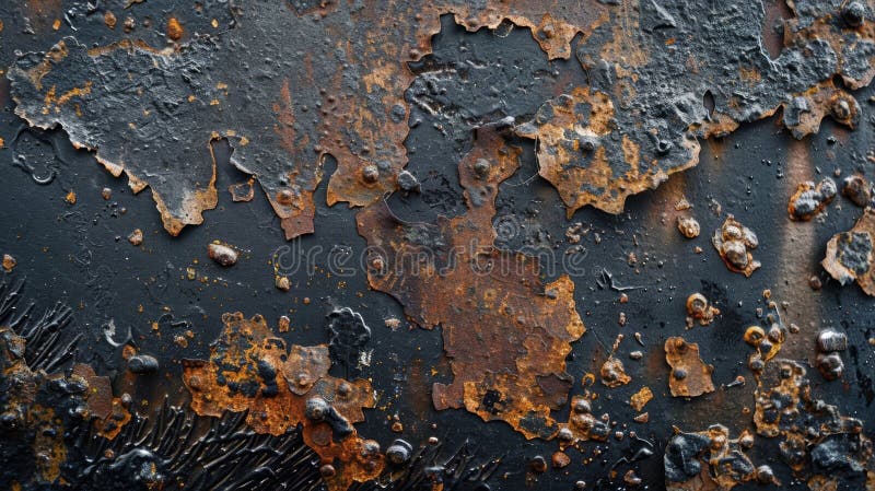 A Worn Metal Plate Its Surface Coated in a Thick Layer of Grease and ...