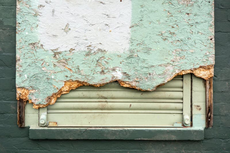 Worn Metal Shutter with Broken Chip Board Stock Image - Image of ...
