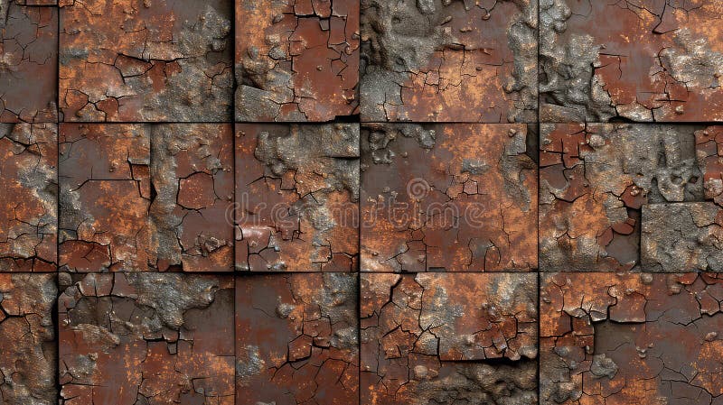 Worn Metal Surface Shows Signs of Rust and Corrosion Stock Illustration ...