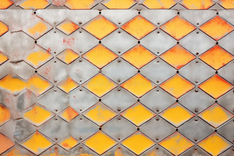 Worn Metal Tread Plate, High Grip Pattern Stock Photo - Image of ...