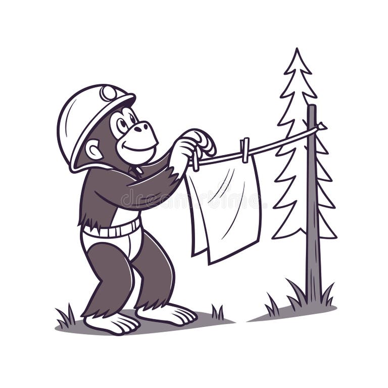 Worn Monkey Drying while Crafting Stock Photo - Illustration of ...