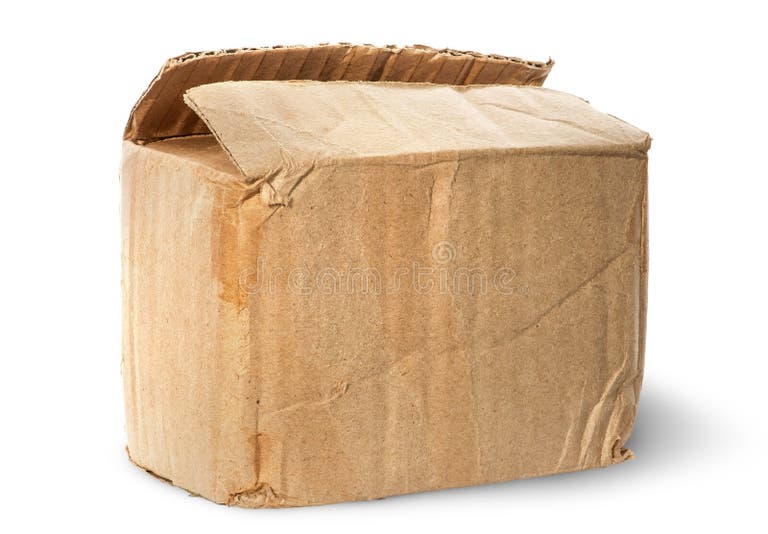 Worn old cardboard box stock photo. Image of cargo, aged - 78886876