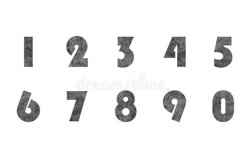 Worn Old Multicolored Numbers from 1 To 10 Stock Illustration ...