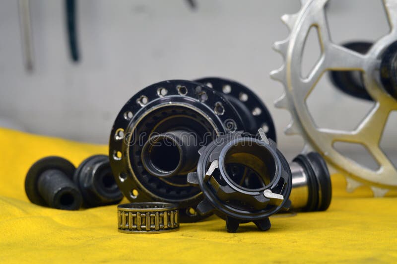 Worn-out Bicycle Bushing with Spokes Stock Photo - Image of bushing ...