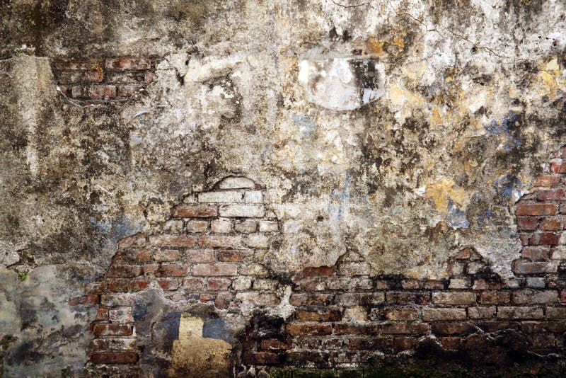 Worn out brick wall stock image. Image of brick, exposure - 13869839