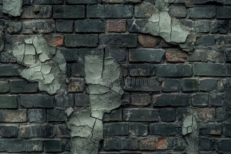 A Worn-out Brick Wall with Flaking Paint, Often Used As a Background or ...