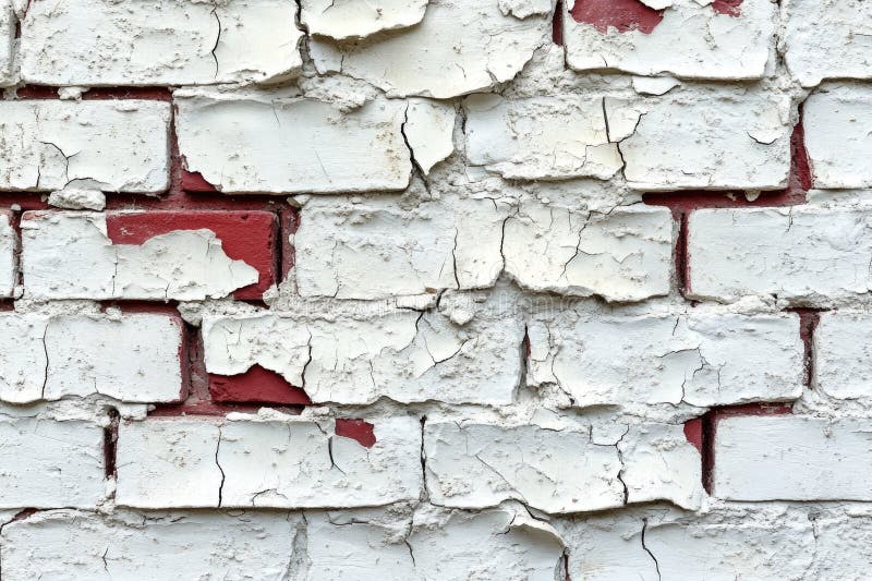A Worn-out Brick Wall with Flaking Paint, Suitable for Representing Old ...