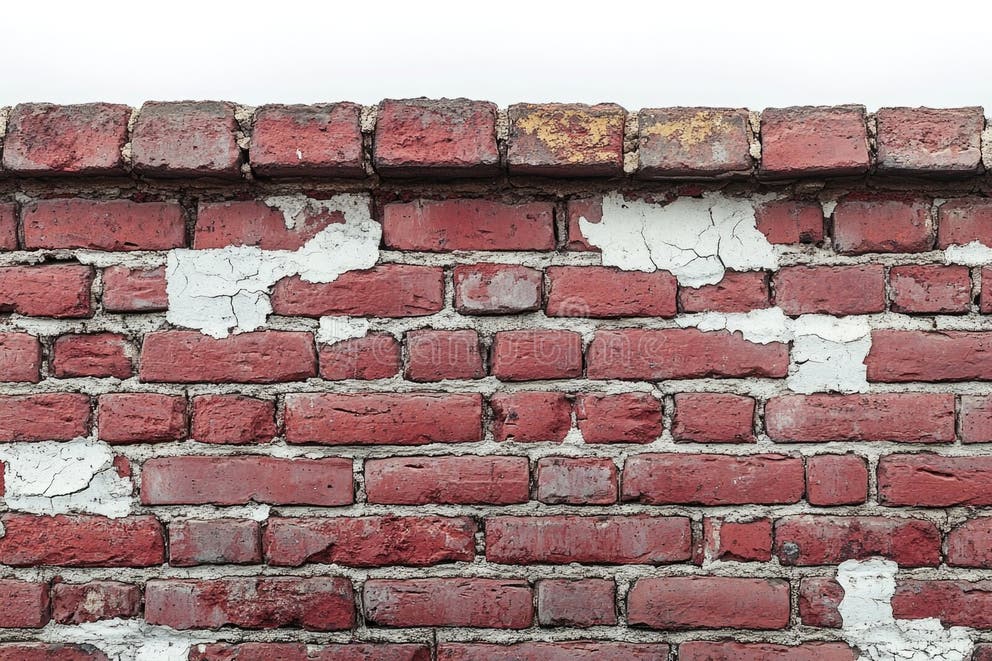 A Worn Out Brick Wall with Flaking Paint, Suitable for Use in ...