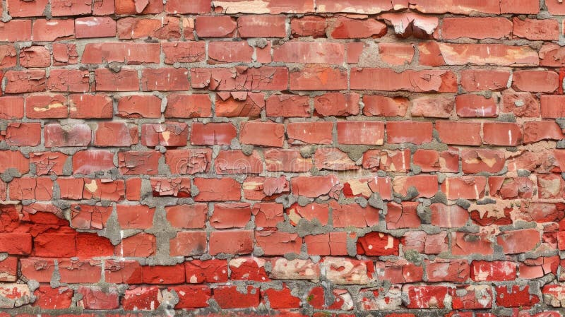 A Worn-out Brick Wall with Flaking Paint, Suitable for Use in Scenes ...