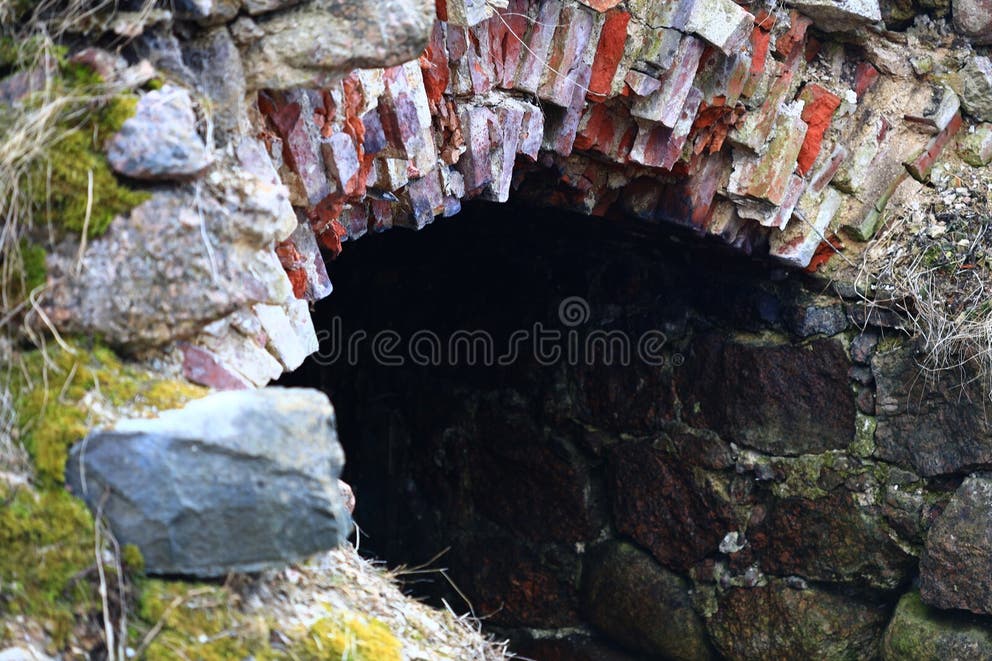 A Worn-out Brick Wall with a Hole in it Stock Photo - Image of ruin ...
