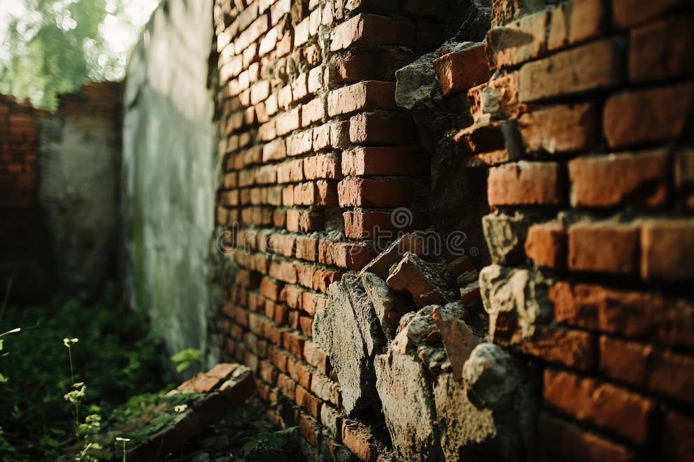 A Worn-out Brick Wall with a Hole in it, Perfect for Representing ...