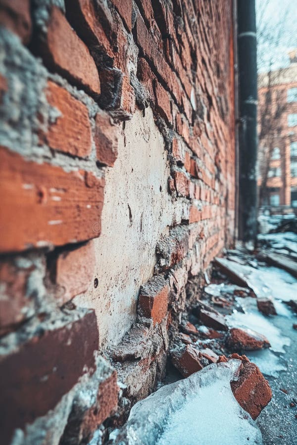 Brick Wall with Hole stock image. Image of wall, restoration - 380292231