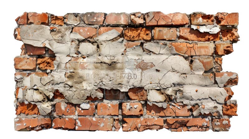 A Worn-out Brick Wall with a Noticeable Hole Stock Image - Image of ...