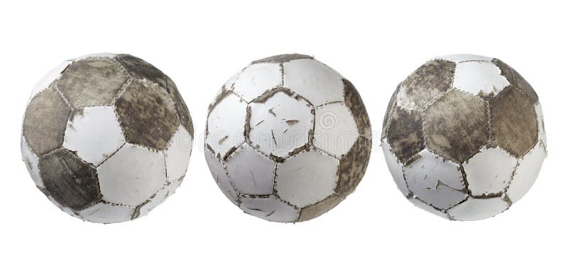 Worn Out Footballs stock image. Image of goal, match - 102469005