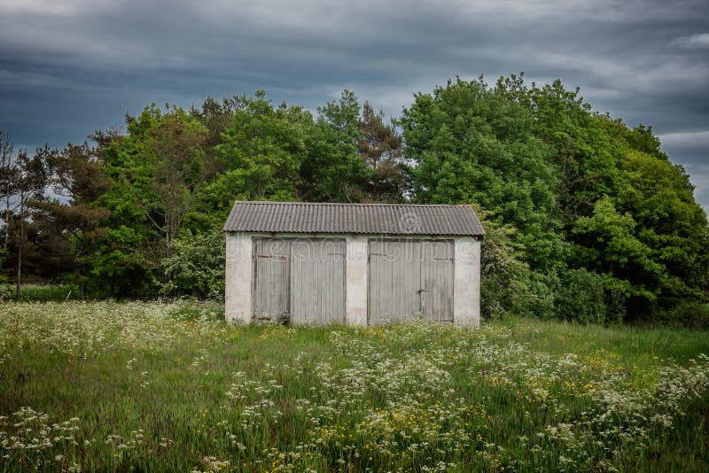 Worn Out Garage Near Lild in Thy Denmark Stock Photo - Image of door ...