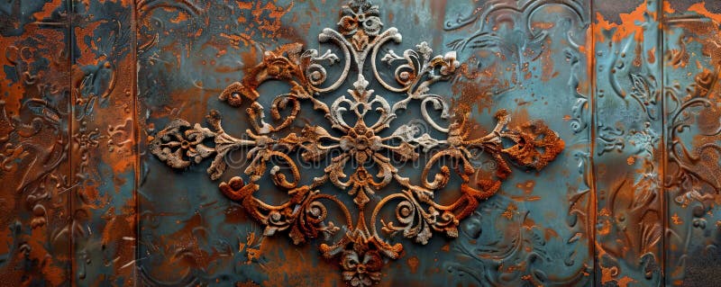 Worn Out Metal Background Deep Rust Intricate Aged Patterns Stock ...