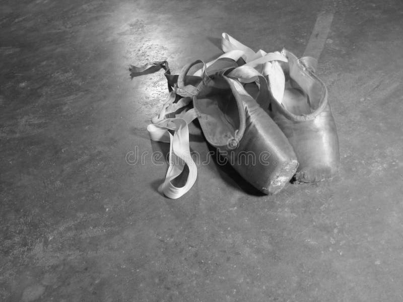 Worn Out Pointe Shoes stock photo. Image of pointe, ribbon - 10920514