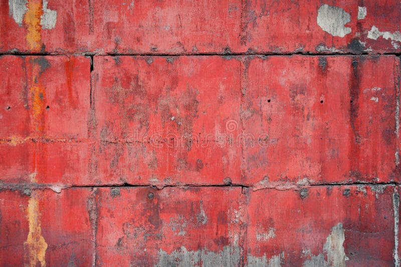 A Worn-out Red Brick Wall with Peeling Paint, Suitable for Use in ...