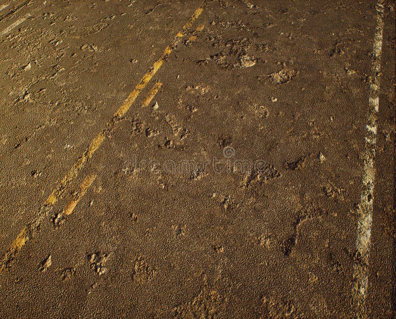 Worn Out Rough Tarmac of a Highway. Stock Image - Image of destruction ...