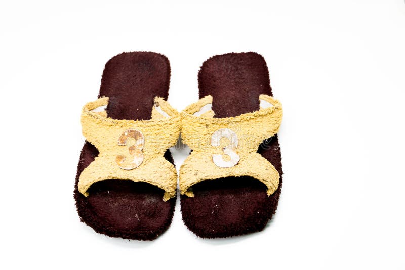 Worn out slippers stock image. Image of background, clothing - 67138241
