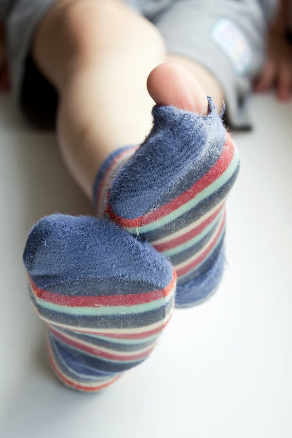 Worn out socks stock image. Image of unpleasant, foot - 44148829