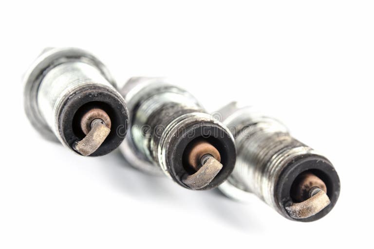 Worn out spark plugs stock image. Image of automobile - 29129017