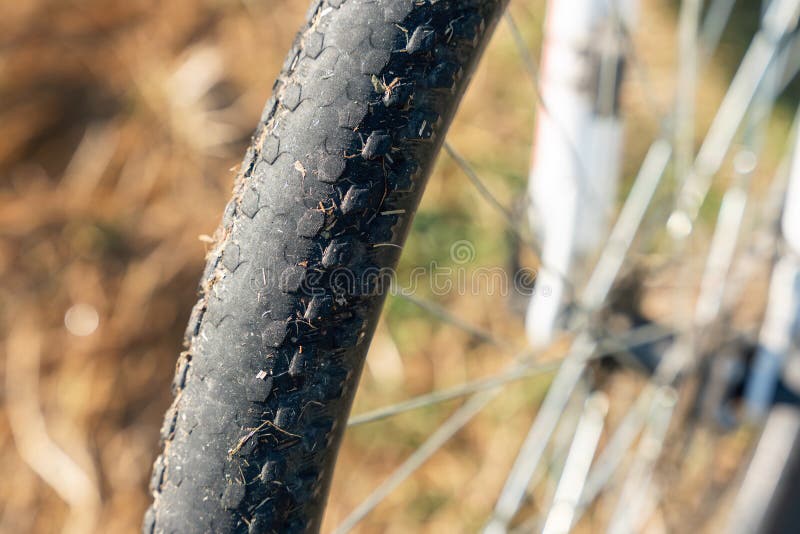 Worn Out Tread on an Old Bicycle Tire Stock Image - Image of speed ...