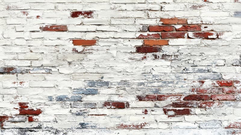 A Worn-out Wall with Peeling Paint and Bricks Showing through, Creating ...