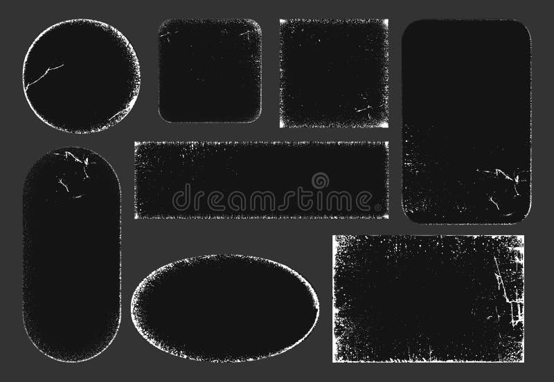 Worn Paper Frames, Realistic Old Empty Sticker Stock Vector ...
