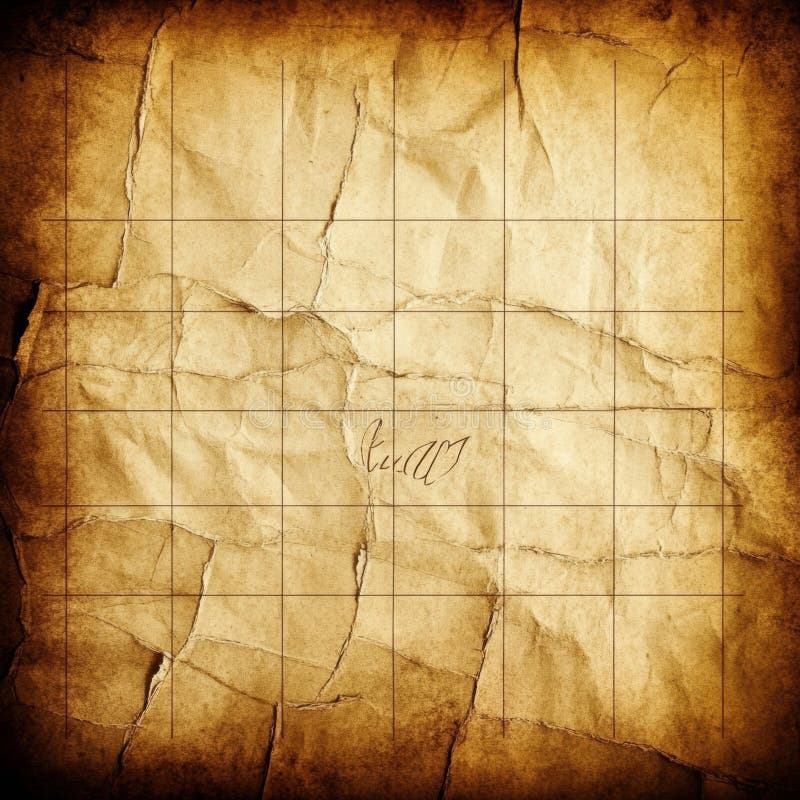Old Wrinkled Parchment Paper with Grid Lines for Graphical or Artistic ...