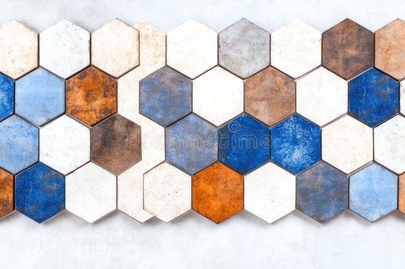 Worn Patchwork Stone Wall Texture with Vintage Motifs and Geometric ...