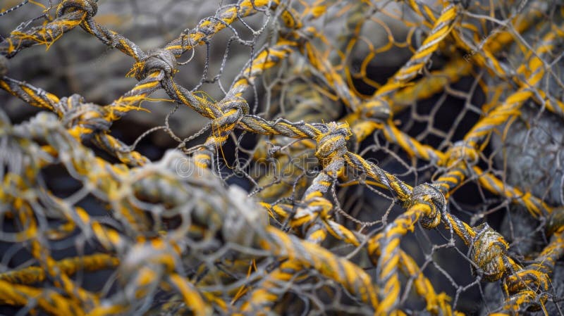 A Worn Piece of Netting Featuring Tangled Threads and Exposed Faded ...